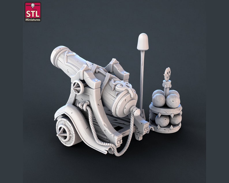 Pirate Cannon Prop High Detail Resin 3D Printed Miniature - Etsy