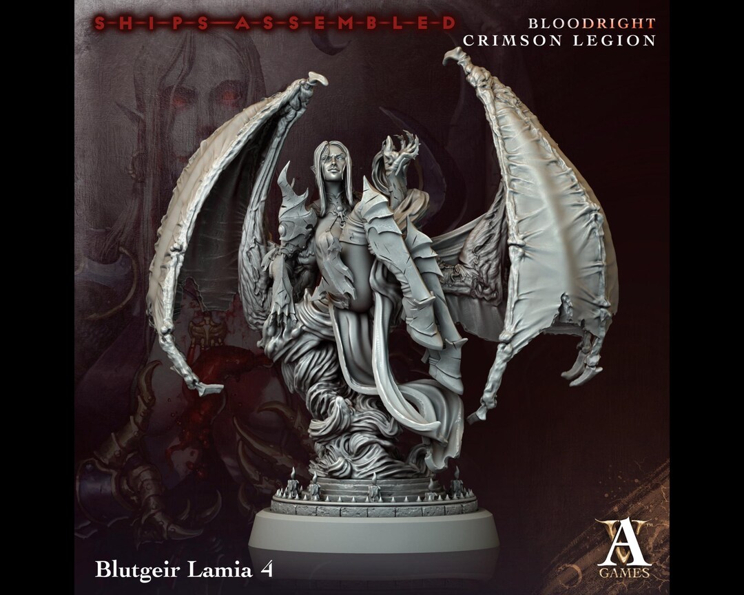 Blutgeir Lamia 4 - Bloodright Crimson Legion - Highly Detailed Resin 8k ...