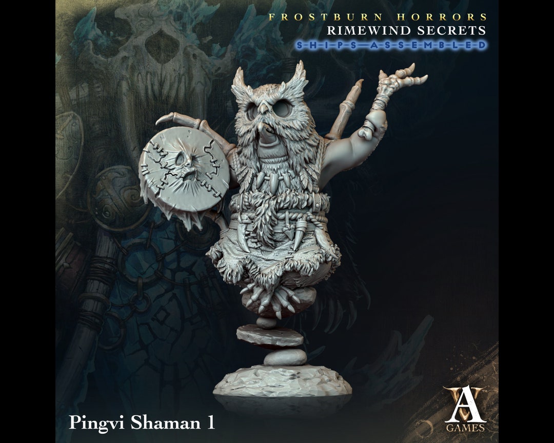 Pingvi Shaman 1 - Rimewind Secrets - Highly Detailed Resin 8k 3D ...