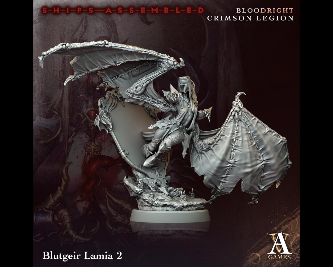 Blutgeir Lamia 2 - Bloodright Crimson Legion - Highly Detailed Resin 8k ...