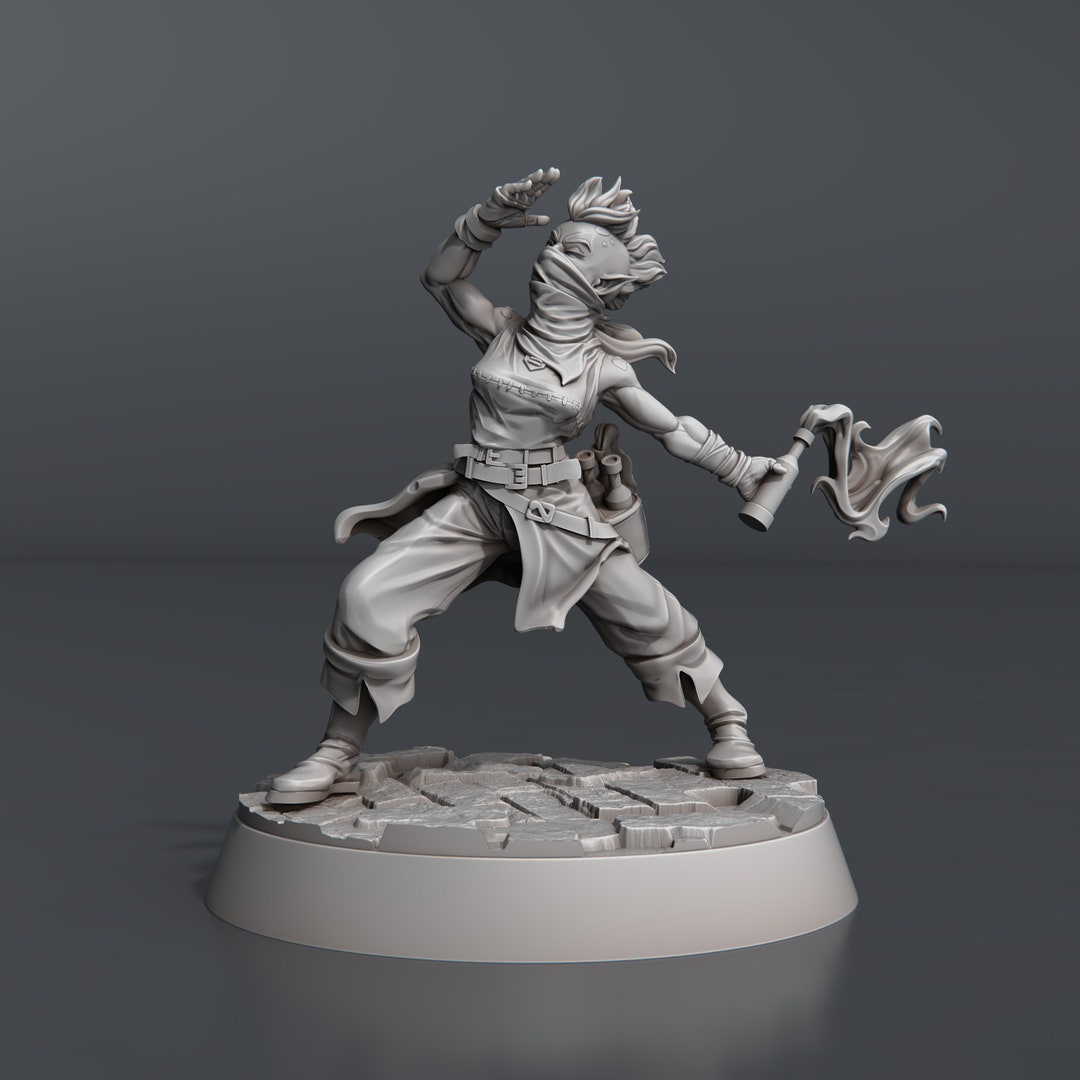 Rioter W/ Molotov - Town Riot Set- Highly Detailed Resin 8k 3D Printed ...