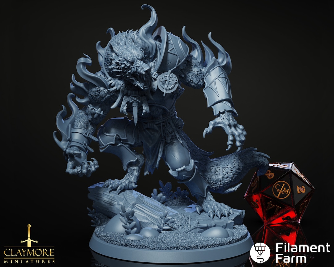 Werewolf Alpha - the Crimson Howling - Highly Detailed Resin 8k 3D ...