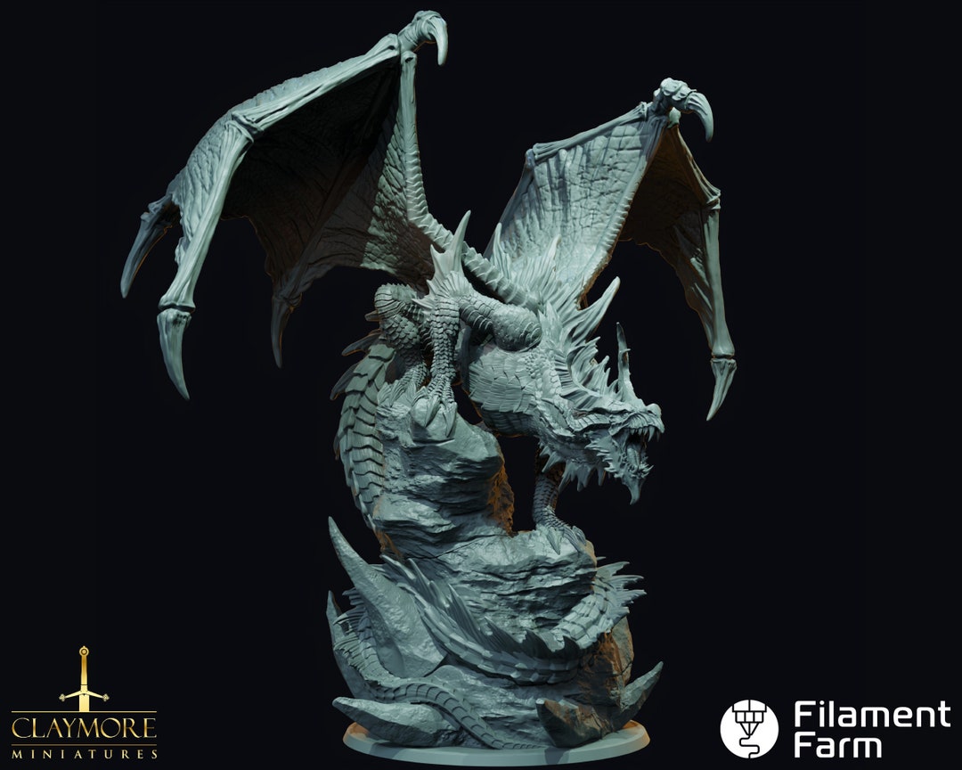 Ancient Red Dragon - Highly Detailed Resin 3D Printed Miniature - Etsy