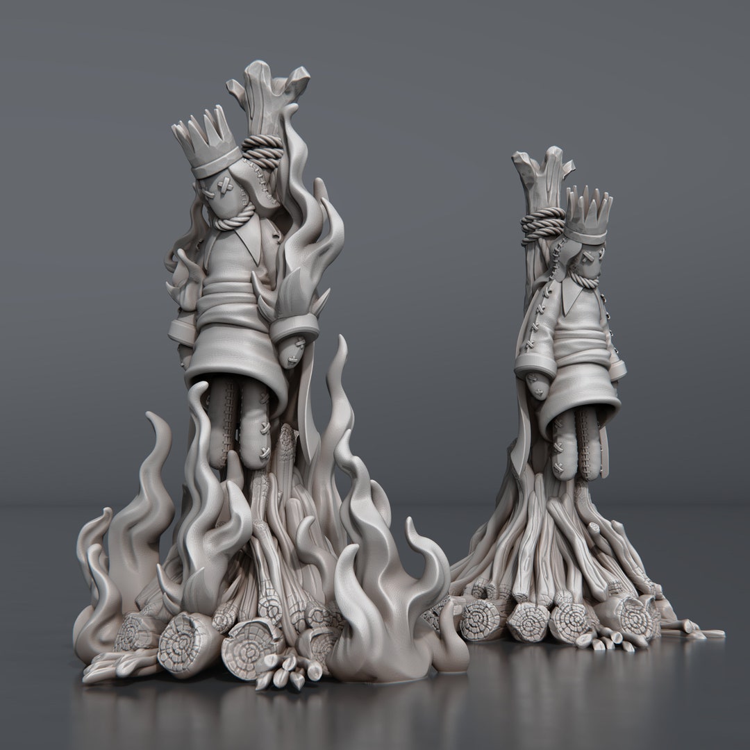 King Puppet Pyre - Town Riot Set- Highly Detailed Resin 8k 3D Printed ...