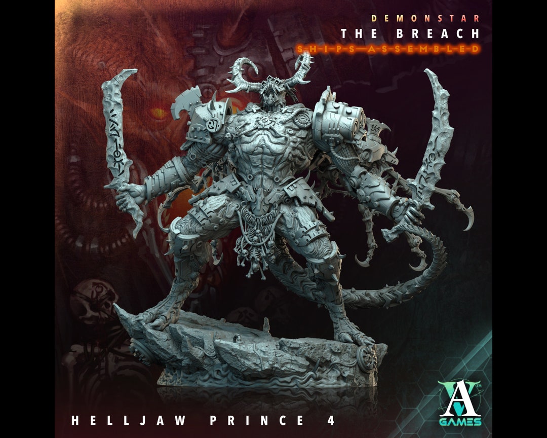 Helljaw Prince 4 - Demonstar: the Breach - Highly Detailed Resin 8k 3D ...