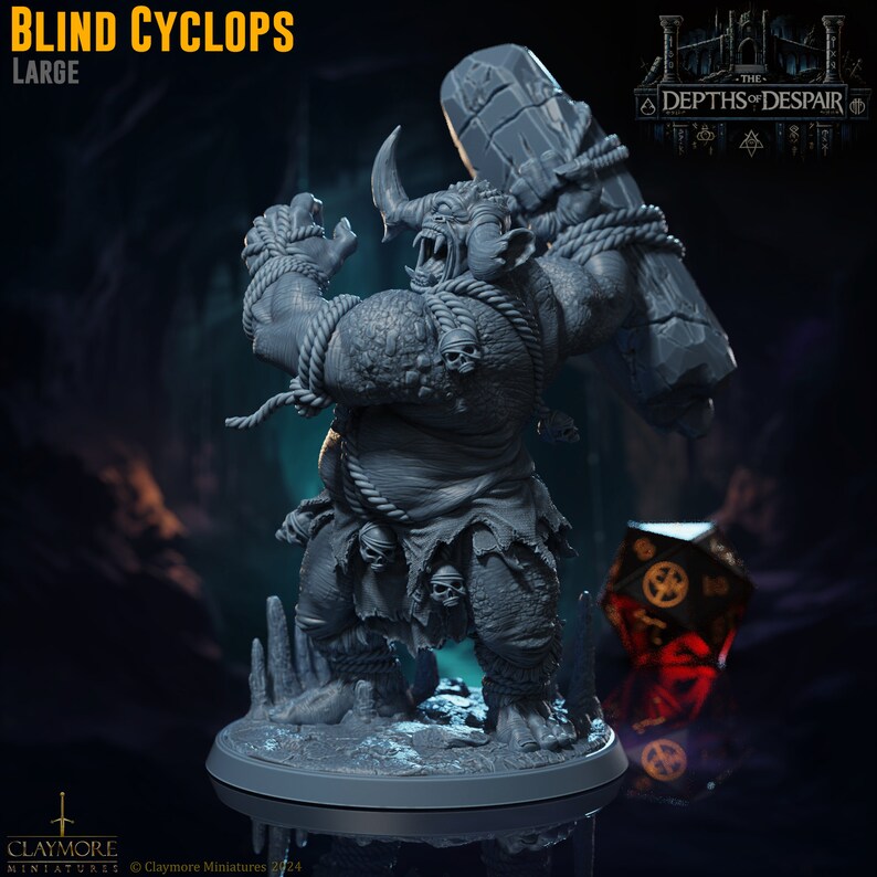 Blind Cyclops - Depths of Despair - Highly Detailed Resin 8k 3D Printed ...