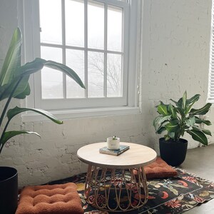 Bohemian Rattan Urban Chic Coffee Table Small Round Natural Boho Woven ...