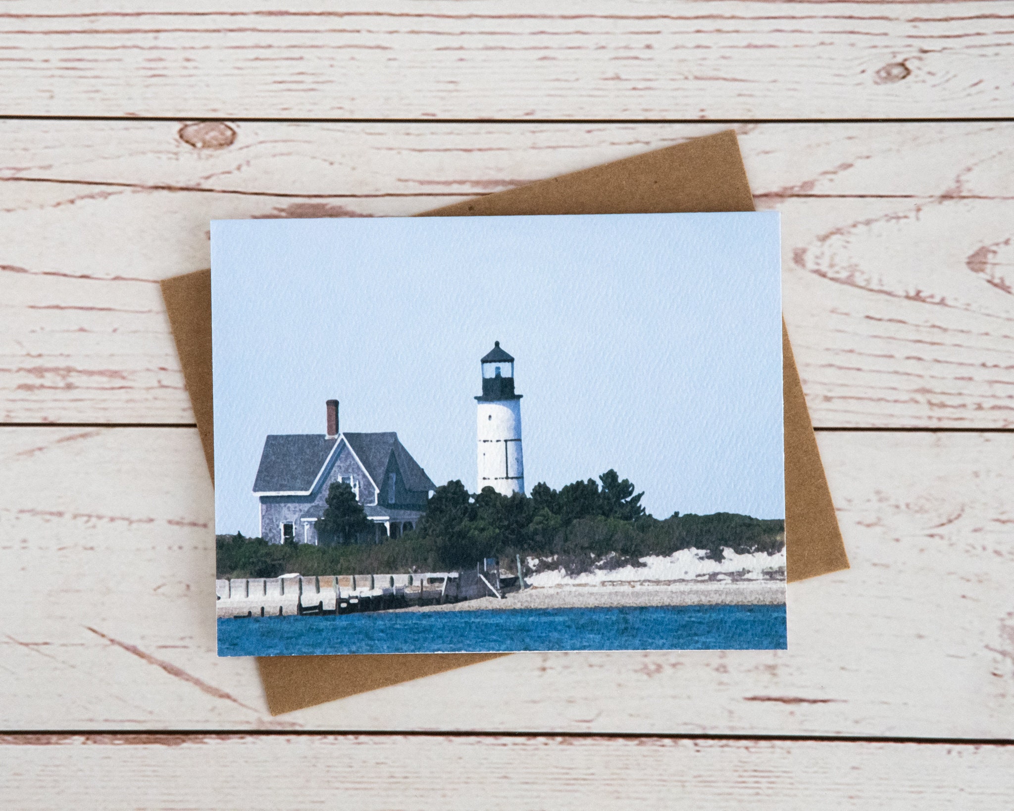 Lighthouse Folded Note Card. Folded Stationary. Blank Cards. - Etsy