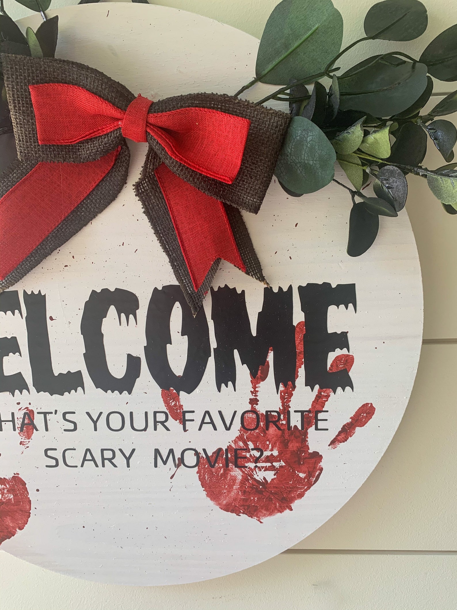 Horror Movie Welcome Sign Whats Your Favorite Scary Movie | Etsy
