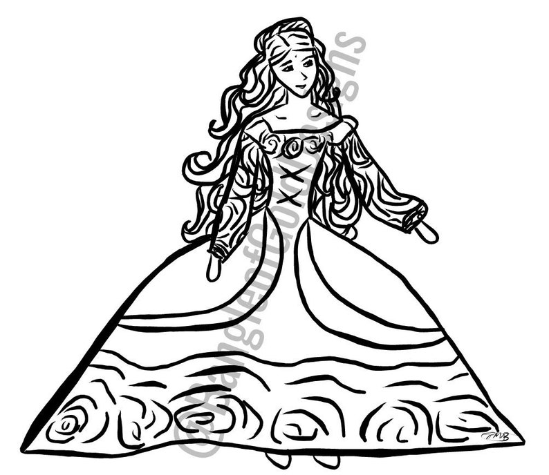 Princess Coloring Pages - Rosella - Etsy