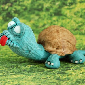 Custom Tortoise Turtle Sculpture, OOAK Creepy Cute Weird Fantasy Art ...