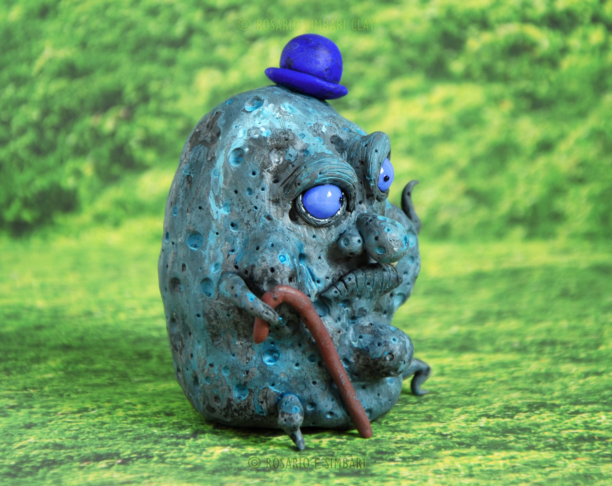 Custom Rock Monster Weird Creepy Cute Figurine. Desk Buddy Funny Decor ...