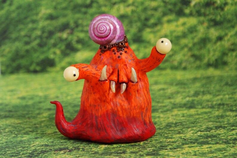 Custom Weird Snail Art Sculpture. Creepy Cute Monster - Etsy