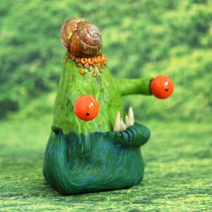 Custom Weird Snail Art Sculpture. Creepy Cute Monster Creature ...