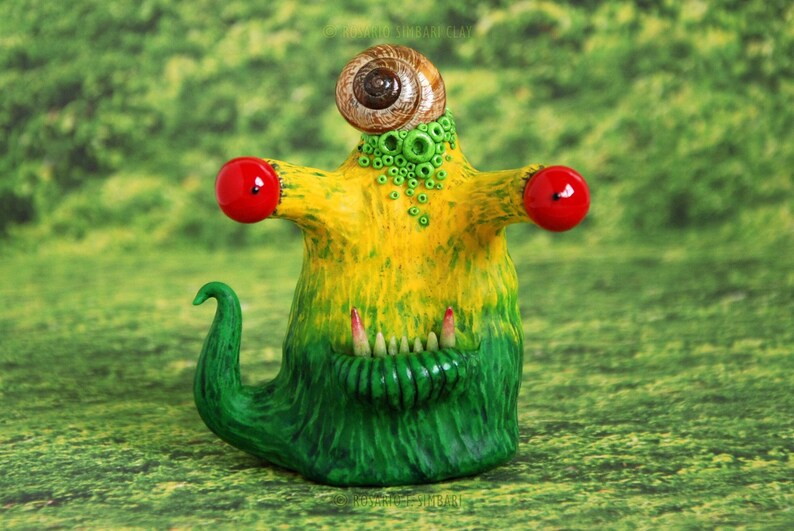 Original Snail Figurine Sculpture Weird Good Luck Monster Art - Etsy