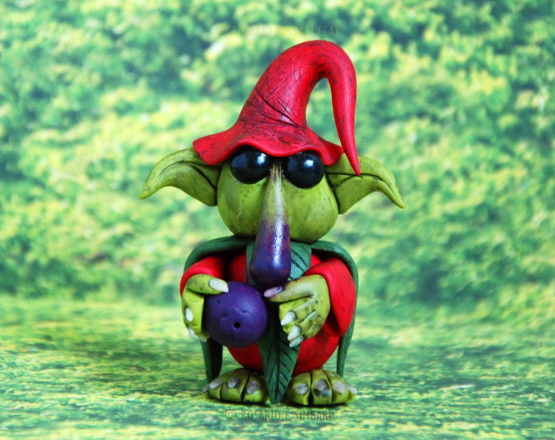 Troll Gnome Funny Cute Weird Fantasy Creature Figurine. Original Art ...