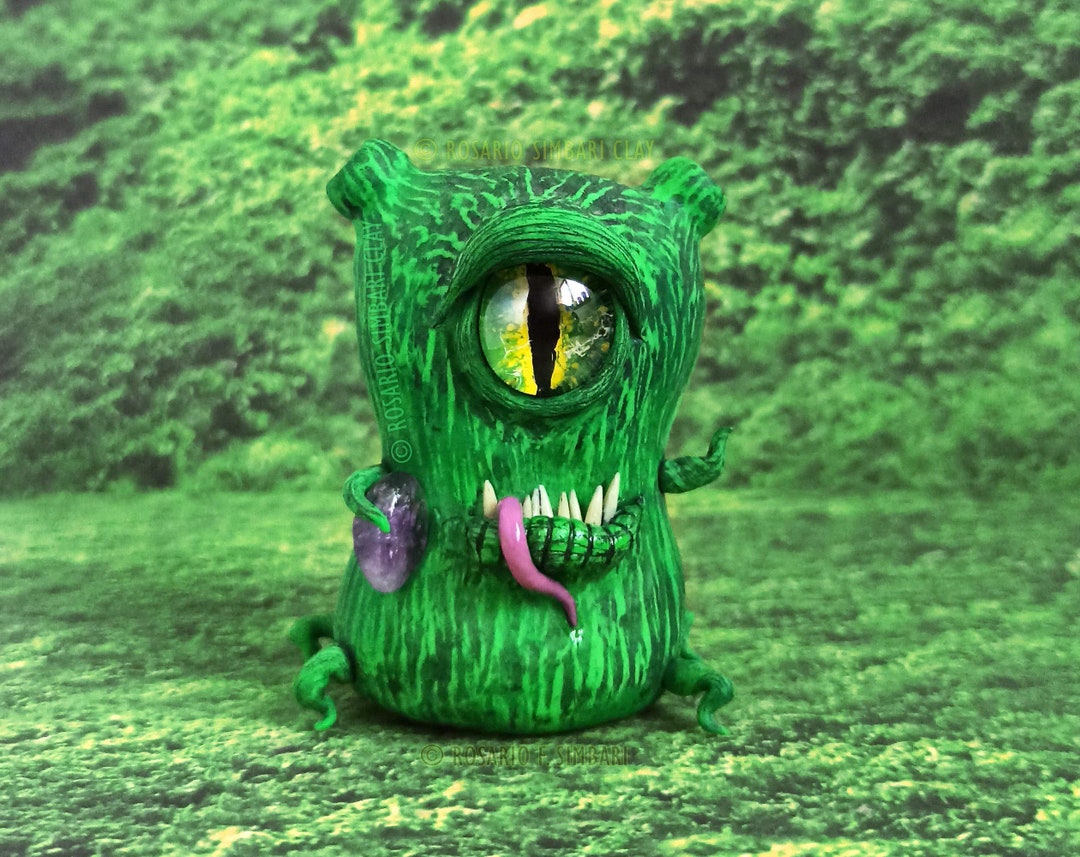 Alien Cyclops Weird Creepy Cute Fantasy Creature Figurine. Original Art ...