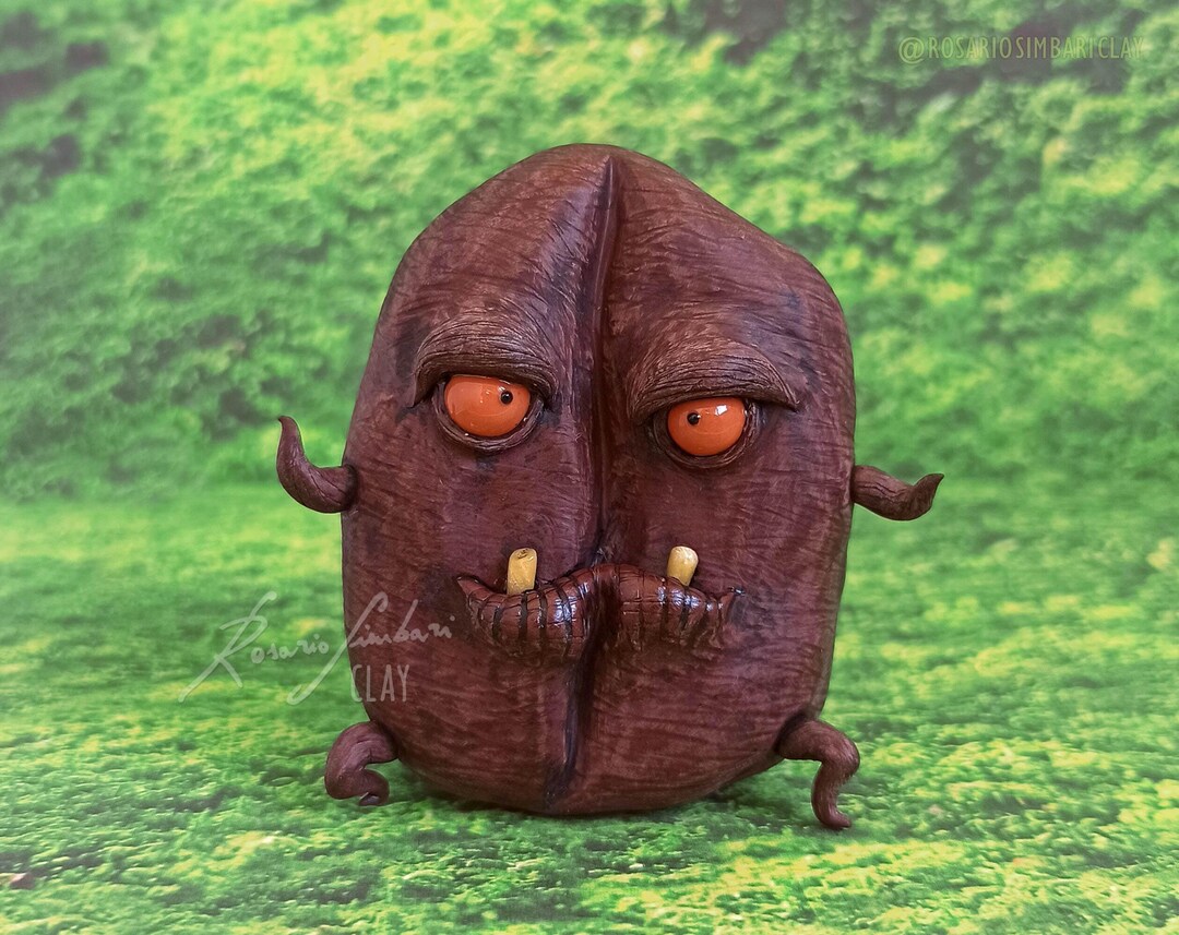 Coffee Bean Monster Sculpture, OOAK Creepy Cute Weird Fantasy Art ...