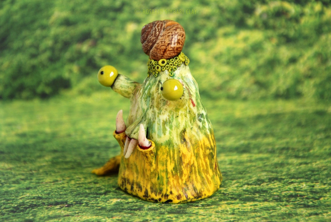 Custom Weird Snail Art Sculpture. Creepy Cute Monster - Etsy