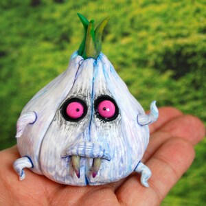 Custom Vampire Garlic Weird Creepy Cute Figurine. Shelf Decor Original ...
