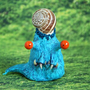 Custom Weird Snail Art Sculpture. Creepy Cute Monster Creature ...