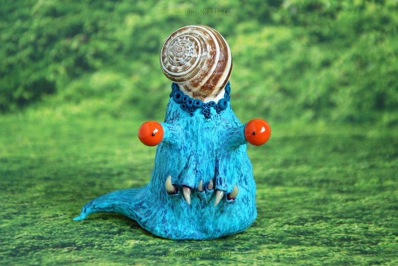 Custom Weird Snail Art Sculpture. Creepy Cute Monster - Etsy