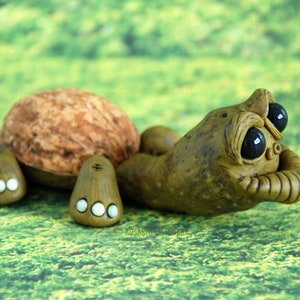 Custom Tortoise Turtle Sculpture, OOAK Creepy Cute Weird Fantasy Art ...