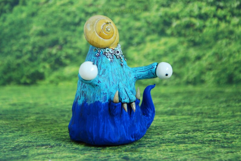 Custom Weird Snail Art Sculpture. Creepy Cute Monster - Etsy