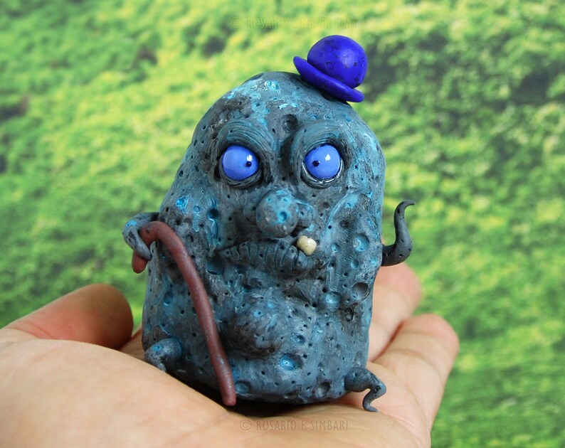 Custom Rock Monster Weird Creepy Cute Figurine. Desk Buddy Funny Decor ...