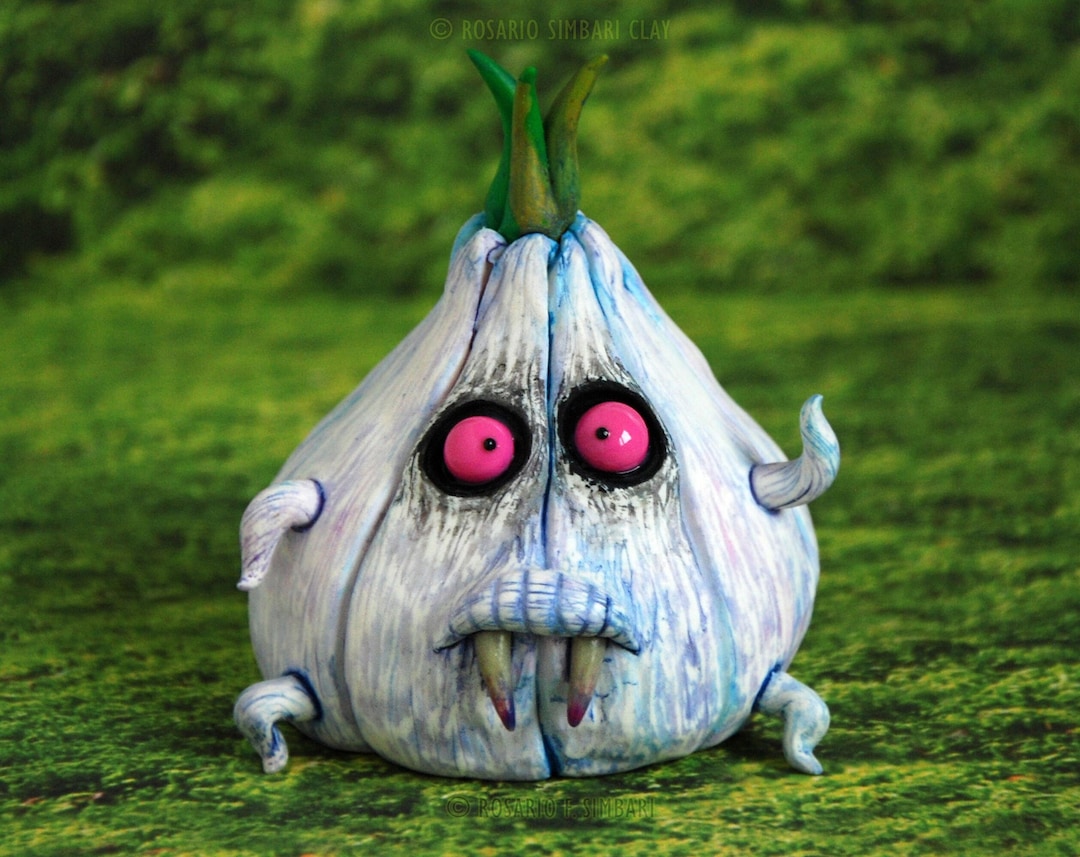 Custom Vampire Garlic Weird Creepy Cute Figurine. Shelf Decor Original ...