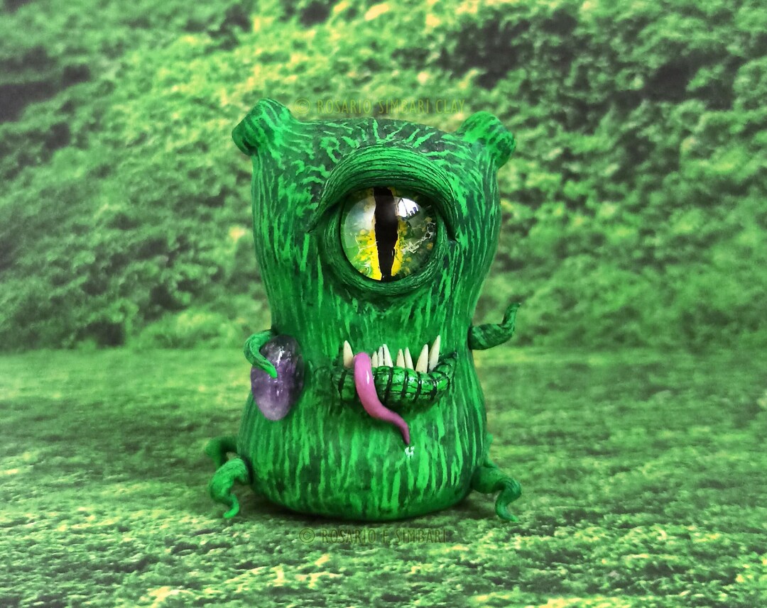 Alien Cyclops Creature Weird Creepy Cute Monster Sculpture. Original ...