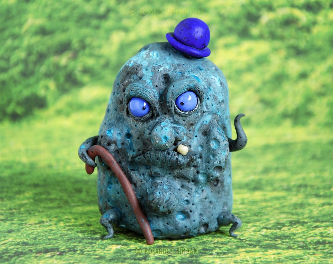 Custom Rock Monster Weird Creepy Cute Figurine. Desk Buddy Funny Decor ...
