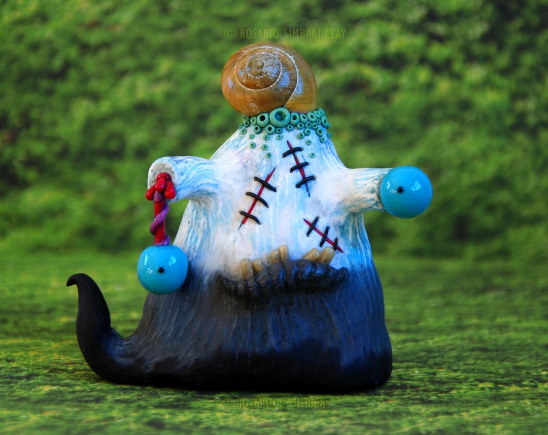 Custom Zombie Snail Weird Creepy Cute Figurine. Original Monster ...
