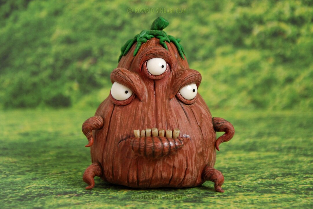 Third Eye Halloween Pumpkin Creature, Weird Sculpture Decor. Creepy ...