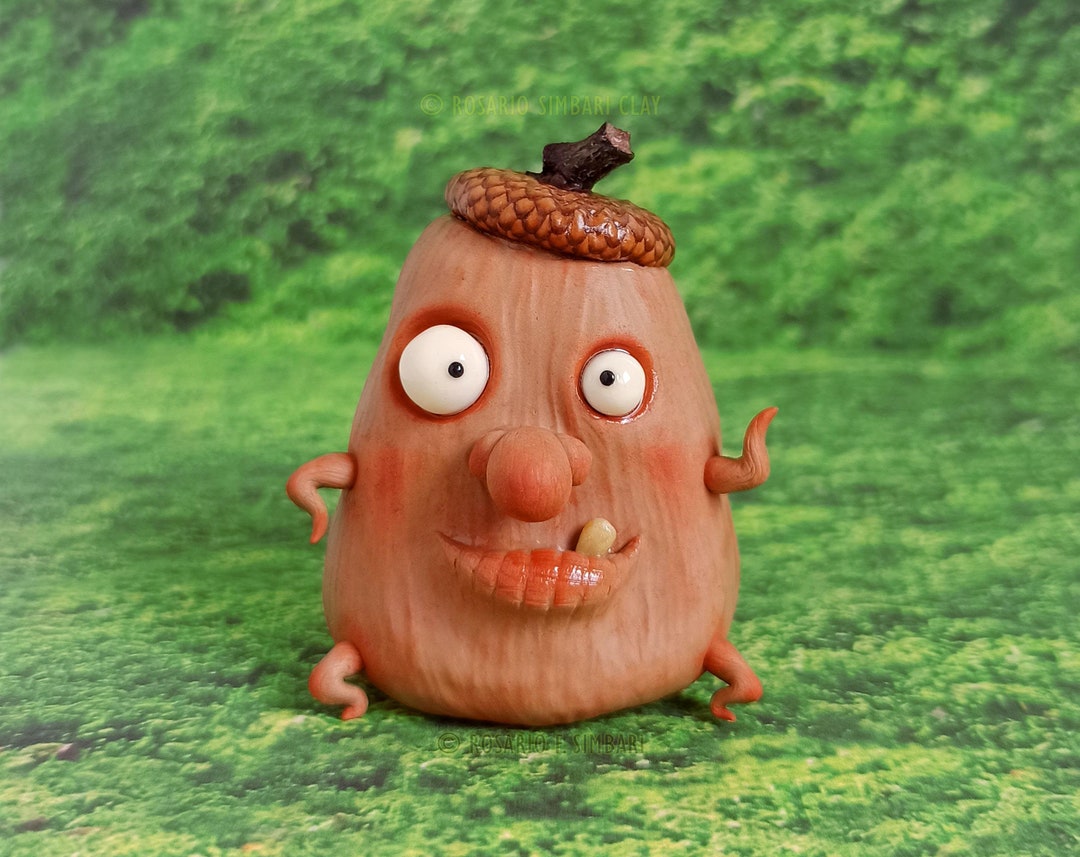 Acorn Weird Creepy Cute Fantasy Creature Figurine. Original Art ...