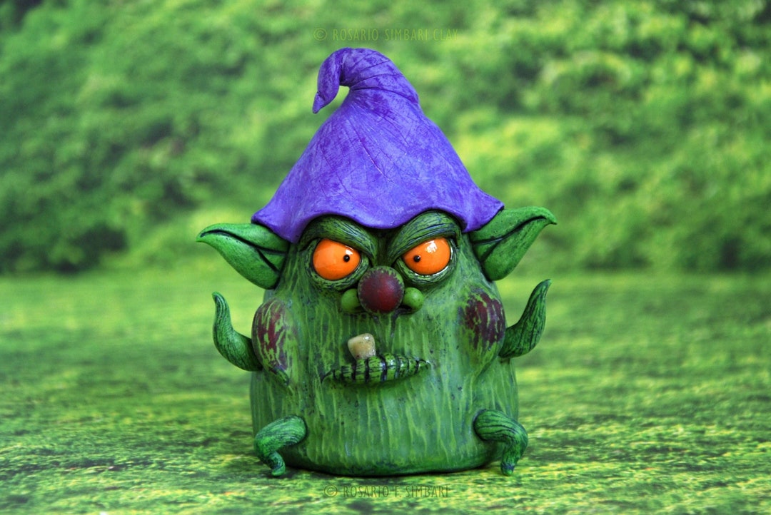 Goblin Troll Gnome Sculpture, OOAK Creepy Cute Weird Fantasy Art ...