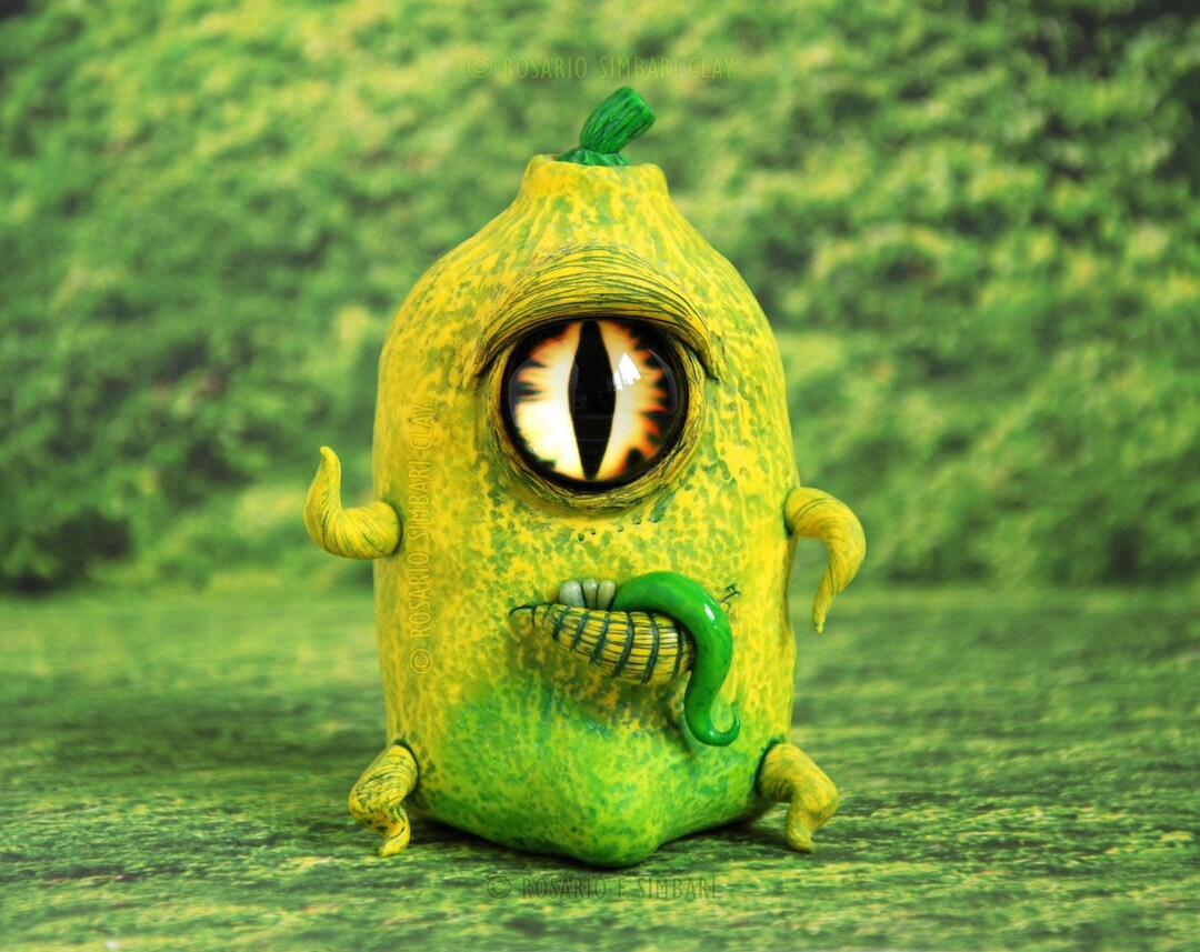 Custom Cyclops Lemon Weird Creepy Cute Figurine. Kitchen Decor Original ...