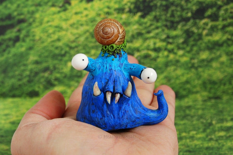 Custom Weird Snail Art Sculpture. Creepy Cute Monster - Etsy