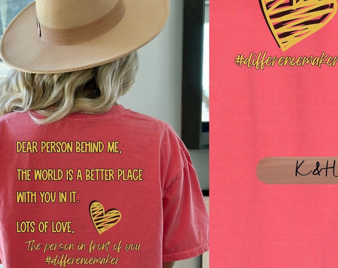 Dear Person Behind Me Custom QR Code T-shirt, Change Message Anytime ...