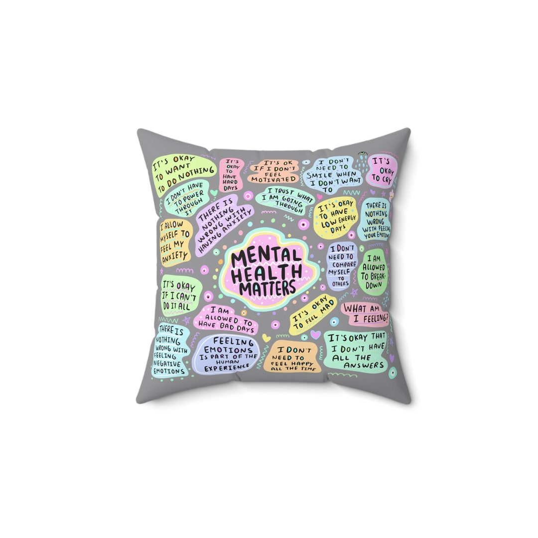 Mental Health Matters Pillow, Affirmations,positive Affirmations Pillow ...