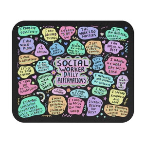 Social Worker Daily Affirmations Mousepad: LCSW Gift - Etsy