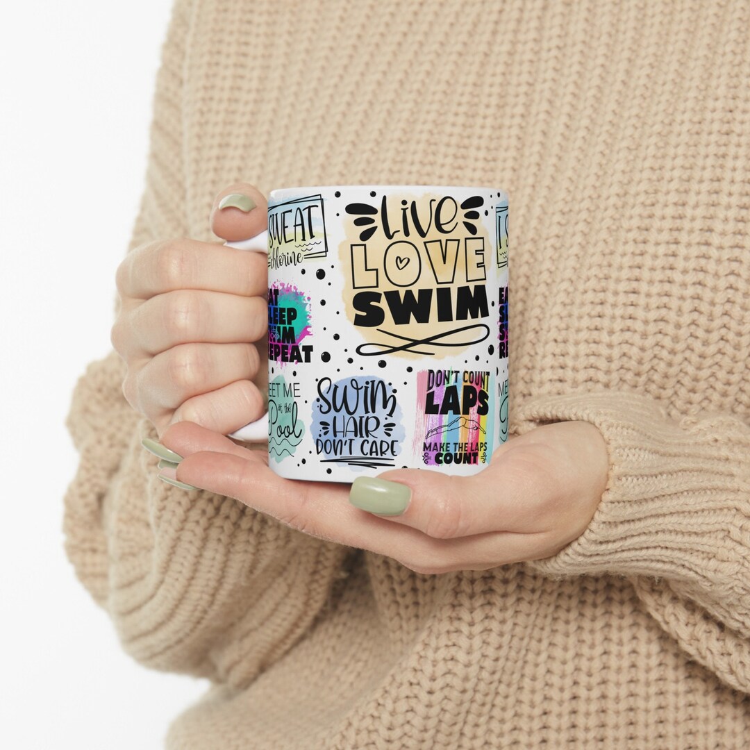 Swimming Ceramic Mug, Swimming Affirmations, Swimmer Gift, Swimmer ...