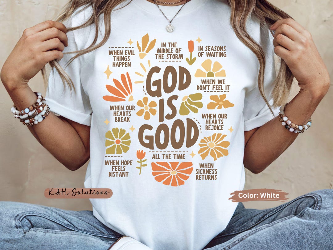 Christian T-shirt: God is Good, Motivational Bible Verse Tee - Etsy