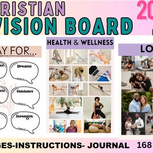 Christian Women Vision Board Kit & Journal Bundle: Faith, Goals, and ...