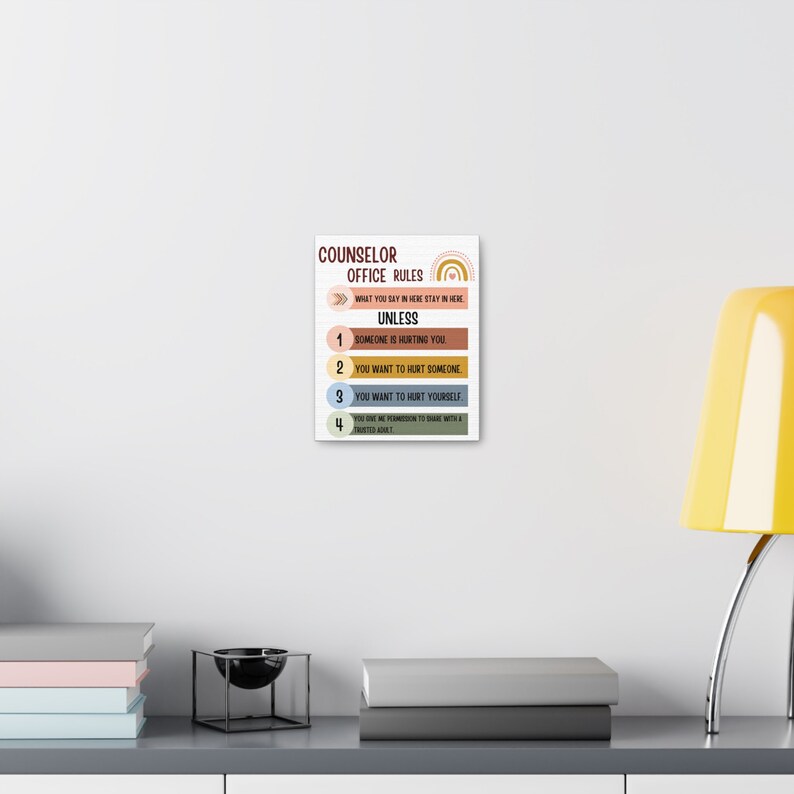 Canva Frame Counselor Rules, Office Decor, Confidentiality Rules ...