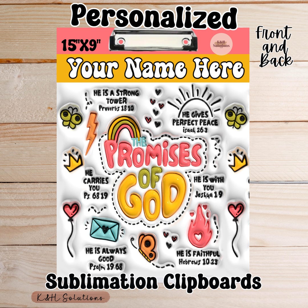 Christian Custom Clipboard, Personalized Clipboard the Promises of God ...