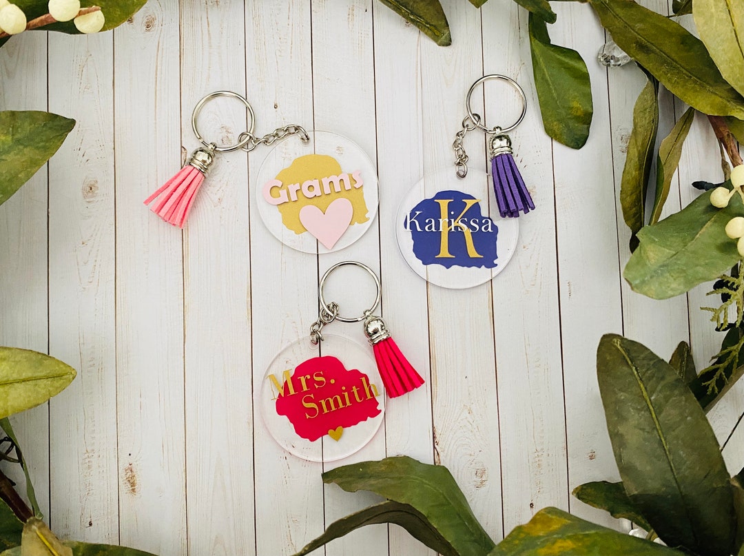 Personalized Paint Splatter Keychain - Etsy