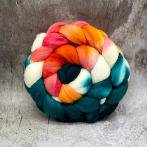 Kingfisher - Fiber for Spinning, Felting, Hand Dyed Roving Braid ...