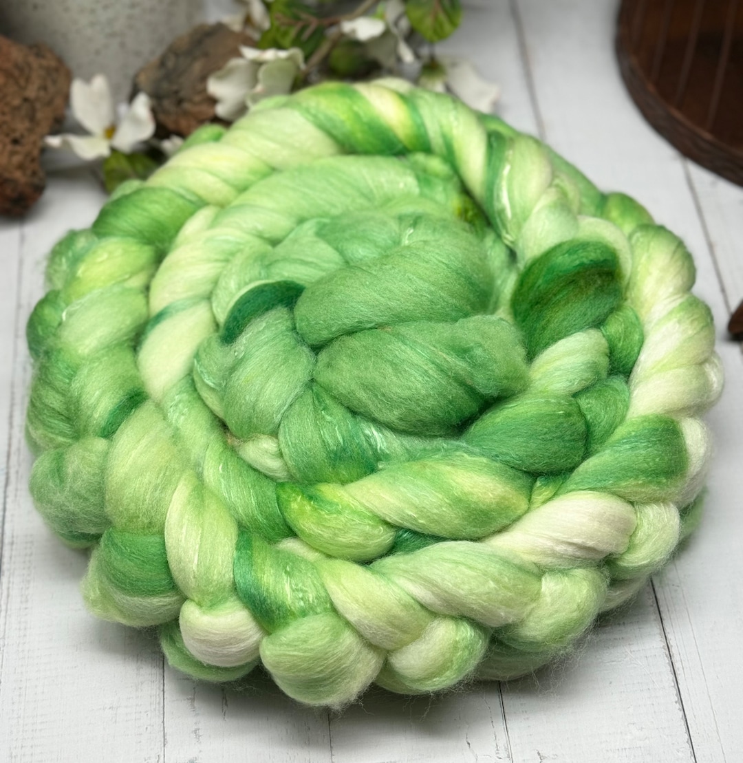 Green Apples Wool for Spinning and Felting, Hand Dyed Fiber by the OZ ...