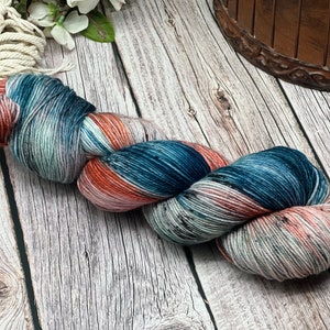 Geodes - Blue, Grey, Orange, Yellow, Indigo, Superwash Merino Nylon ...